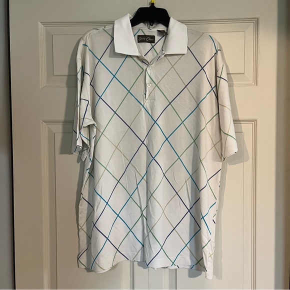 Bobby Chan | Shirts | Bobby Chan Large Polo Shirt Silk Cotton Blend ...